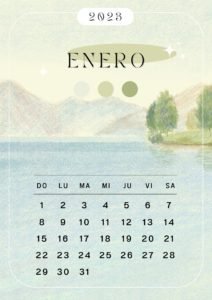 Calendario 2023 descargar en pdf y para imprimir