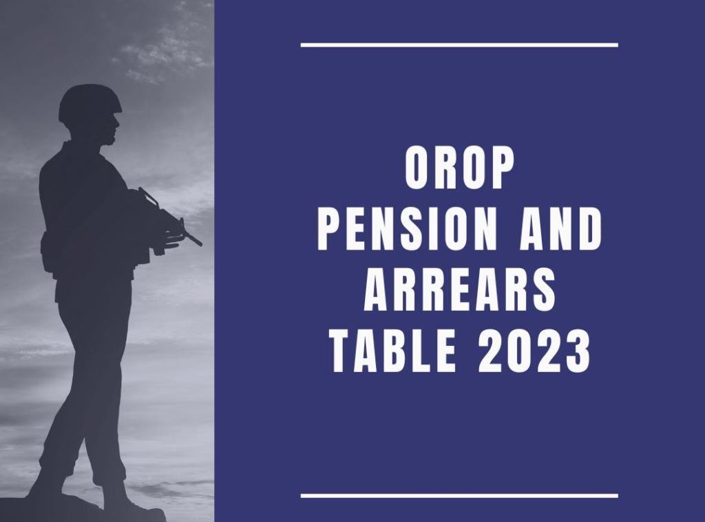 OROP 2023 Pension Table and Arrears Table, Also Get the OROP Pension ...