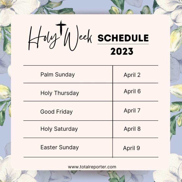 Holy Week 2023 Calendar, Date and Schedule