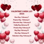 Valentine's Week List 2025: Complete Dates and Days