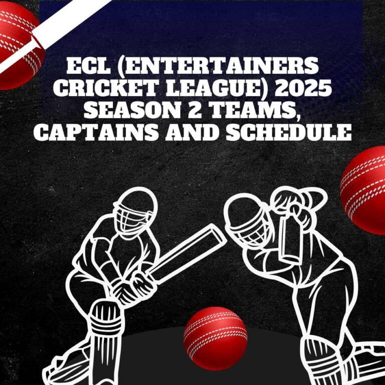 ECL (Entertainers Cricket League) 2025 Season 2 Teams, Captains and ...